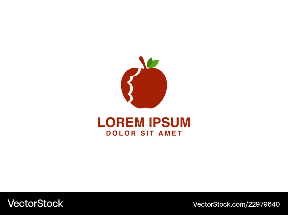 Red apple logo designs inspiration isolated Vector Image