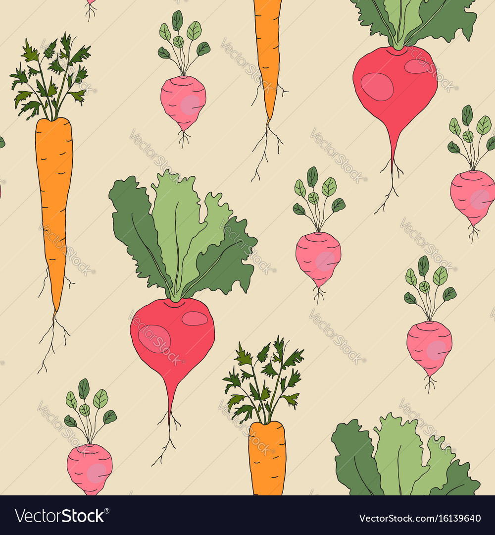 Vegetable pattern Royalty Free Vector Image - VectorStock