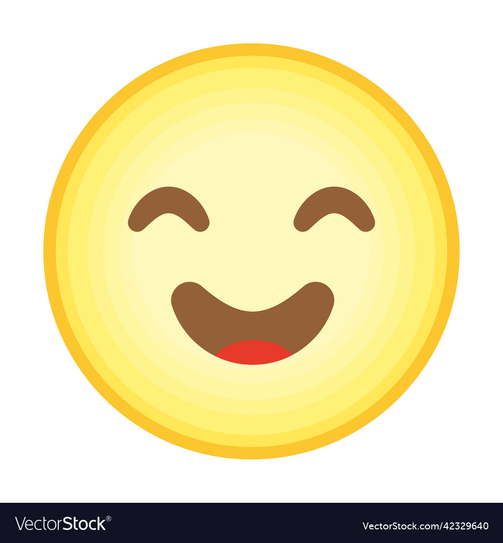 Yellow glad emoji Royalty Free Vector Image - VectorStock Yellow glad emoji Royalty Free Vector Image - VectorStock