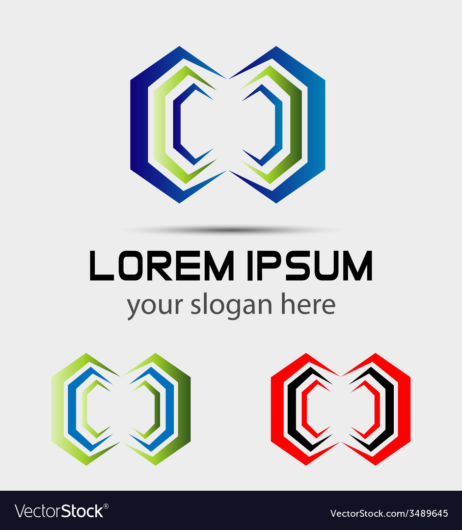 Abstract logo template Royalty Free Vector Image