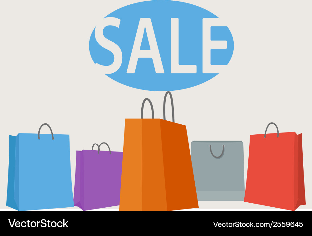 Colorful shopping bags background Royalty Free Vector Image