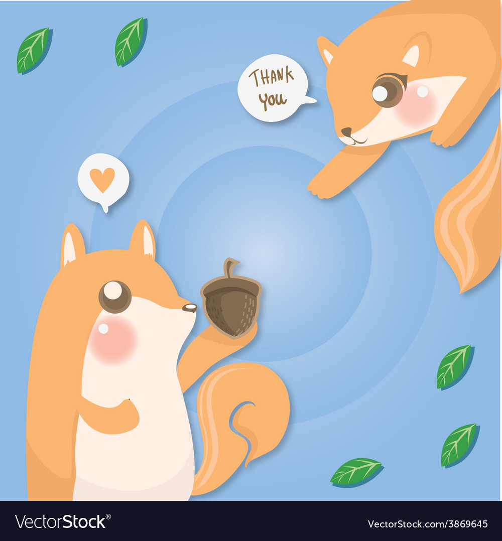 Couple squirrel Royalty Free Vector Image - VectorStock
