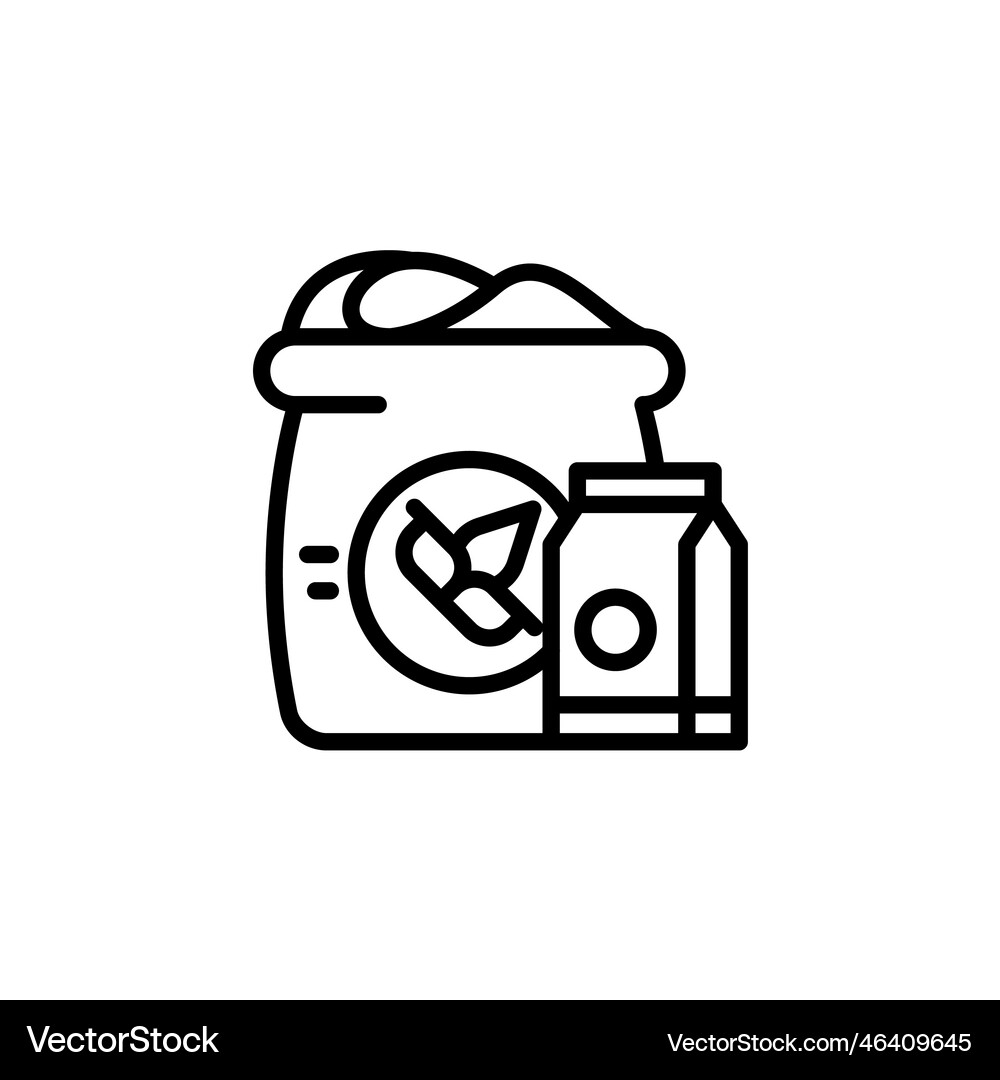 Flour icon bakery icon outline style perfect use Vector Image