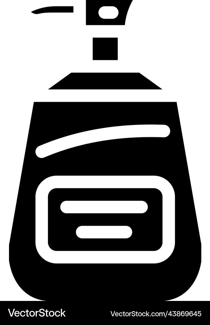 Liquid toilet soap glyph icon Royalty Free Vector Image