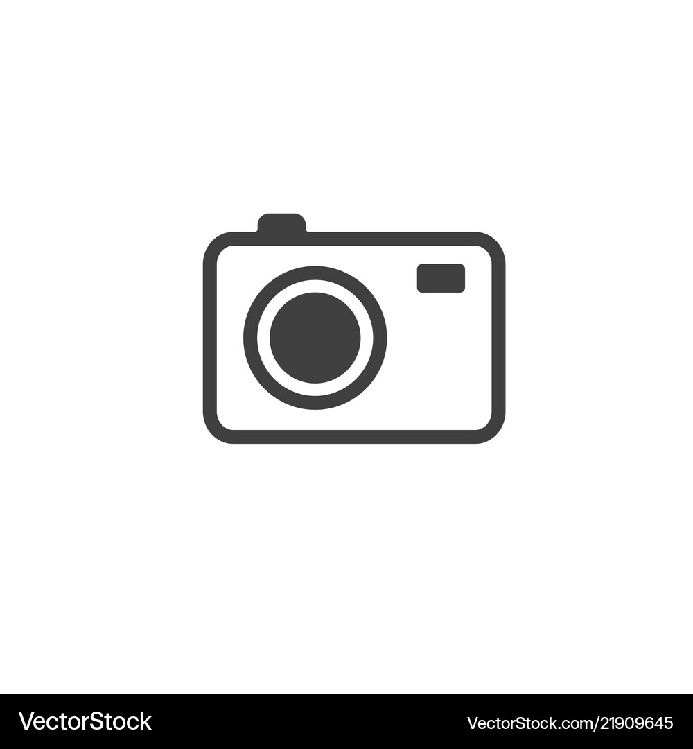 Photo camera icon isolated on white background Vector Image