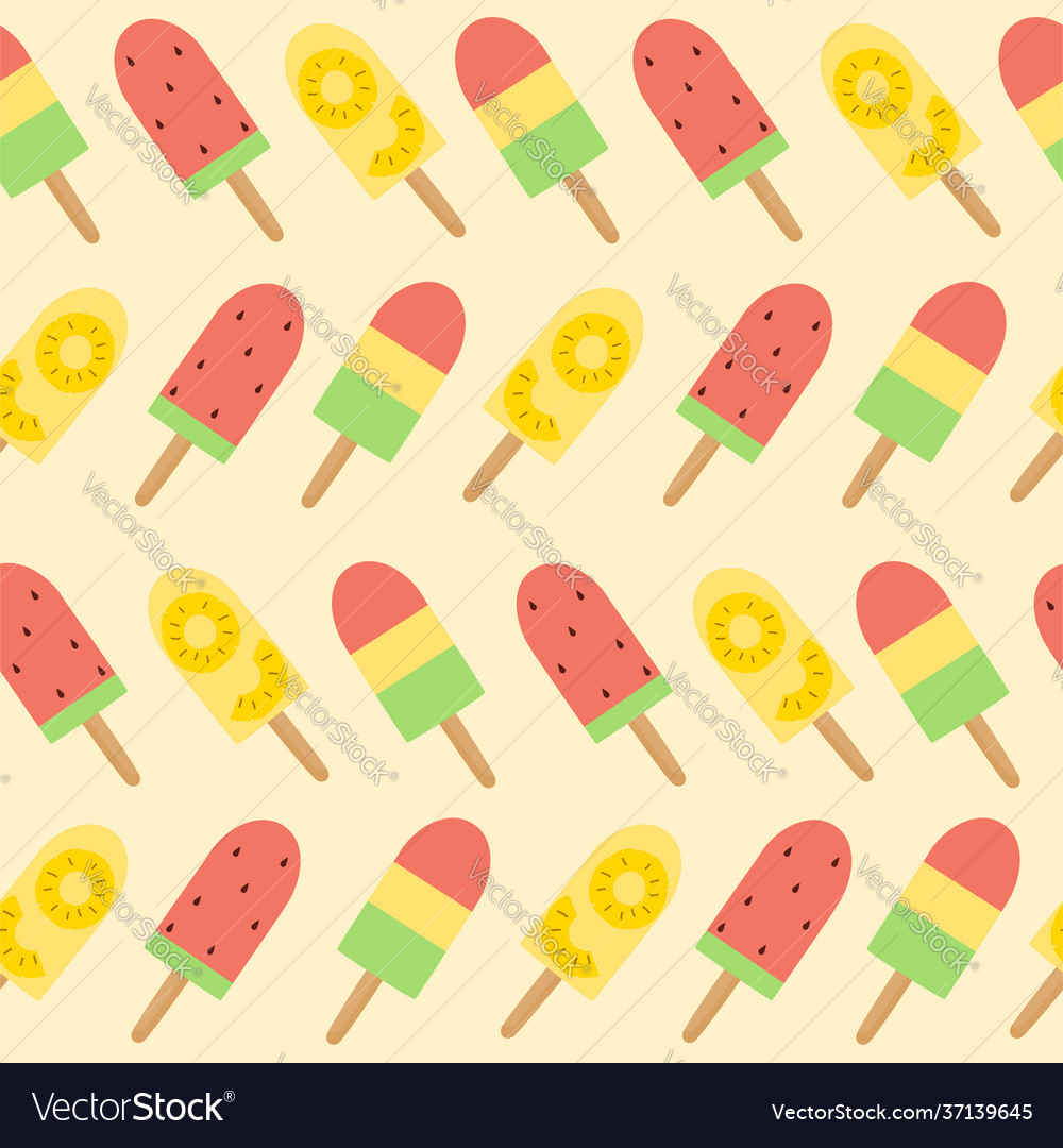 Popsicles pattern background Royalty Free Vector Image