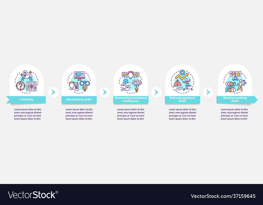 Problem-solving skills infographic template Vector Image
