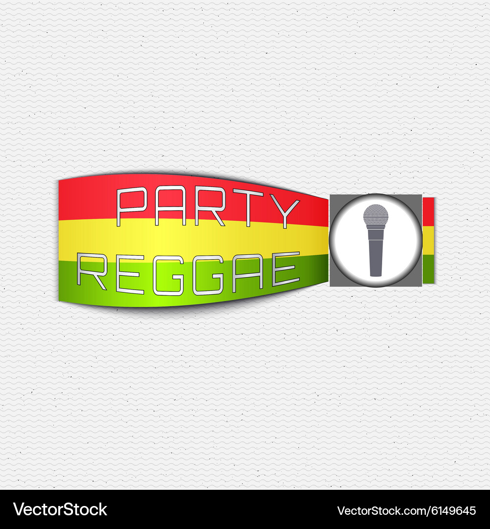 Reggae party insignia and labels for any use Vector Image