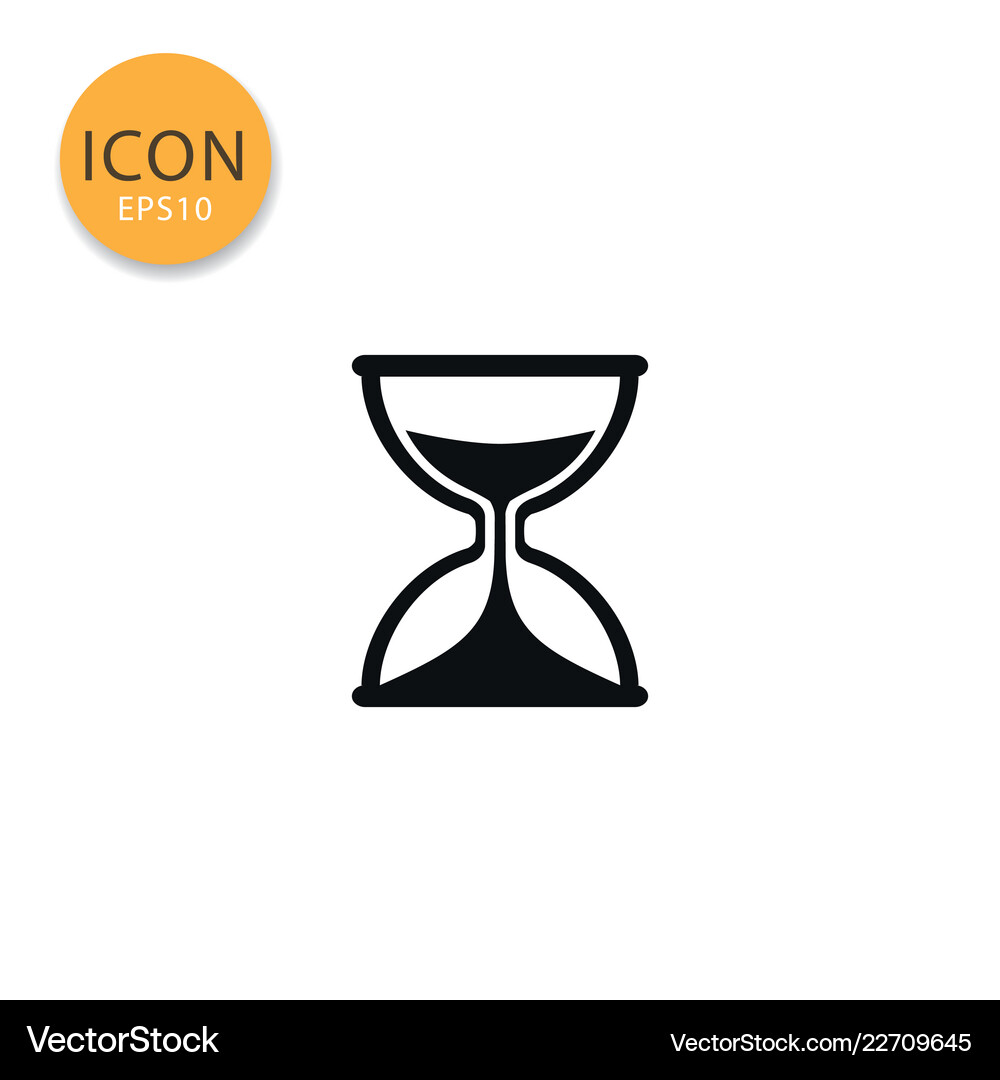Sand Clock Icon Vector Sand Clock Icon 608741 Vector Art At Vecteezy