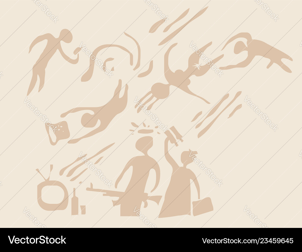Scenes from life people in action Royalty Free Vector Image