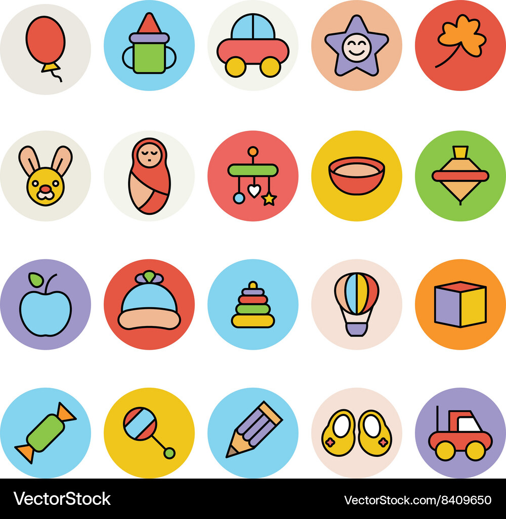Baby icons 3 Royalty Free Vector Image - VectorStock