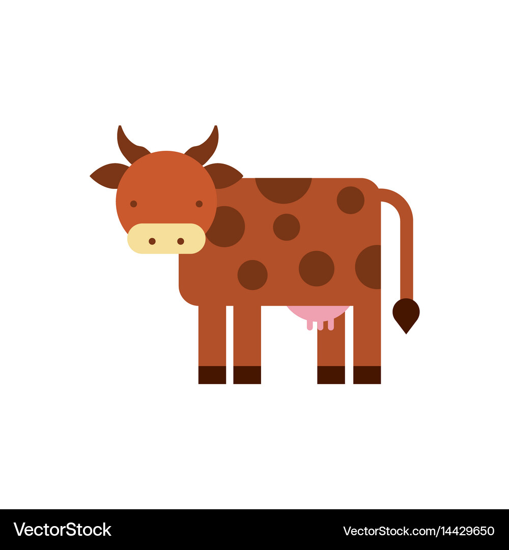 Cow animal isolated icon Royalty Free Vector Image