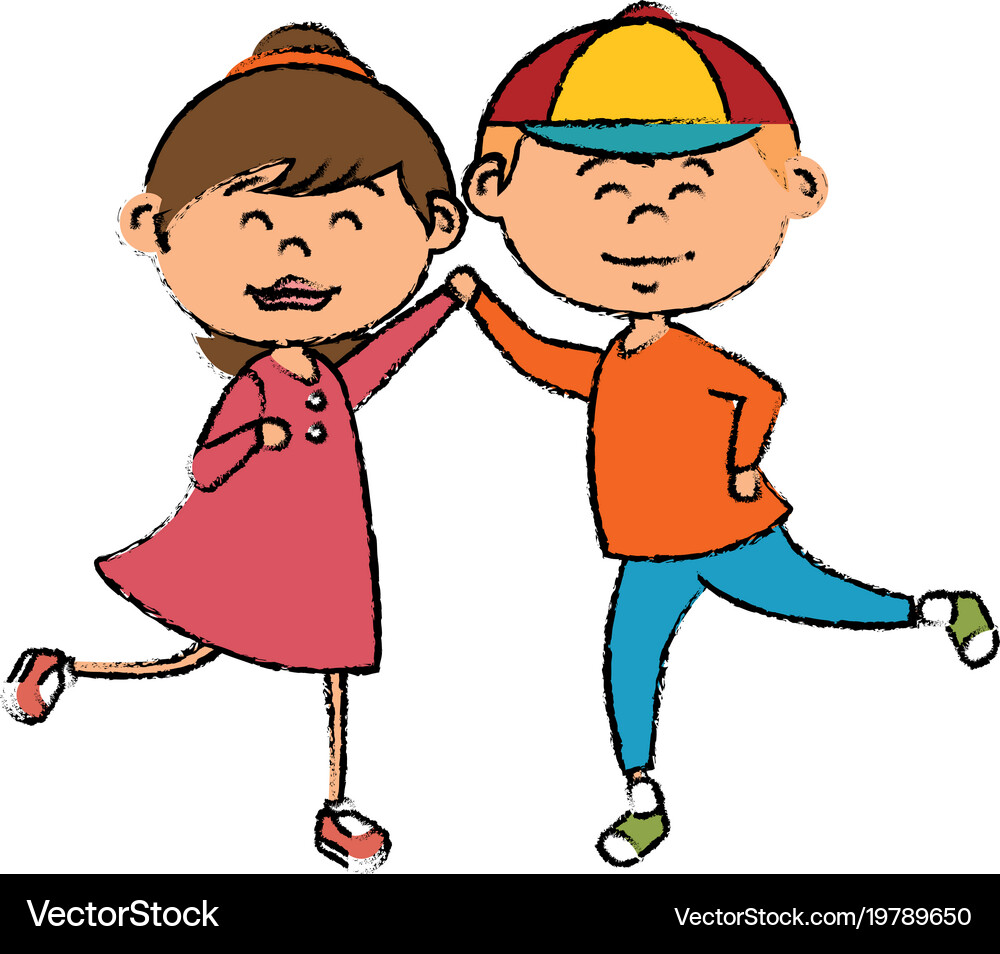 Little children avatars characters Royalty Free Vector Image