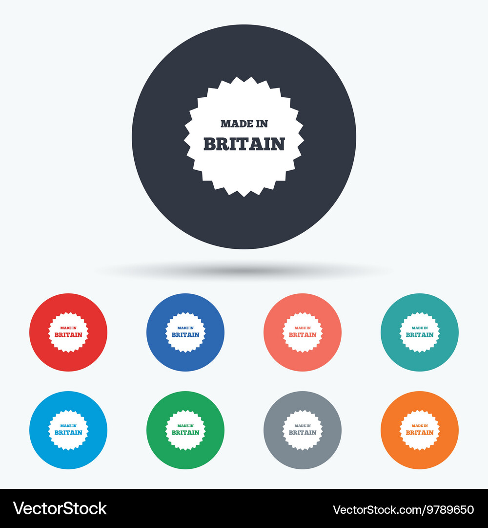 Made in britain icon export production symbol Vector Image
