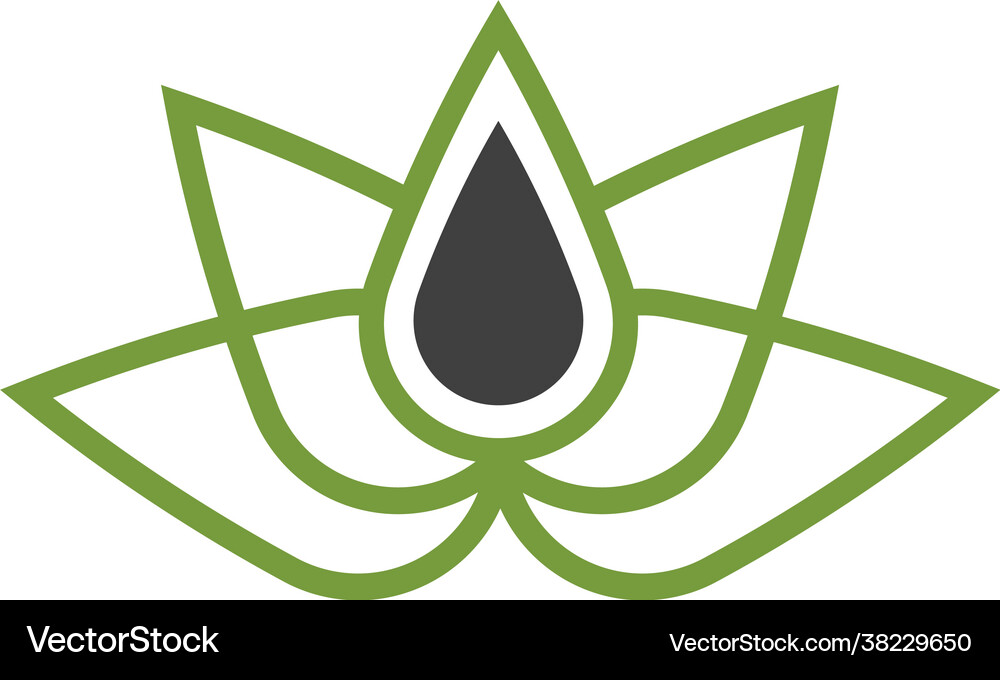 Nature essence oil logo Royalty Free Vector Image