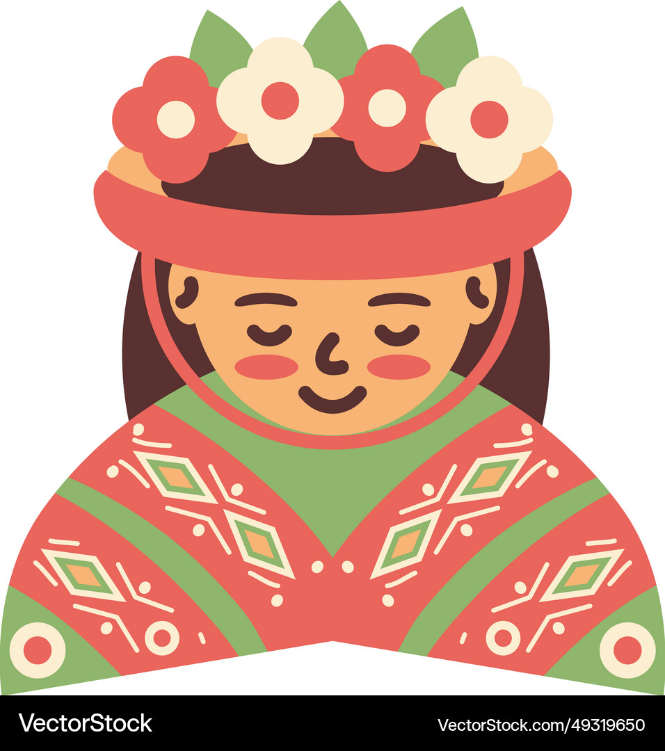 Peru woman traditional Royalty Free Vector Image