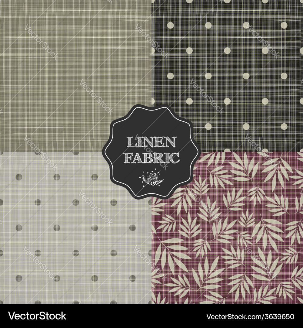 Set of for linen fabric Royalty Free Vector Image
