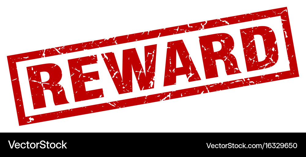 Square grunge red reward stamp Royalty Free Vector Image