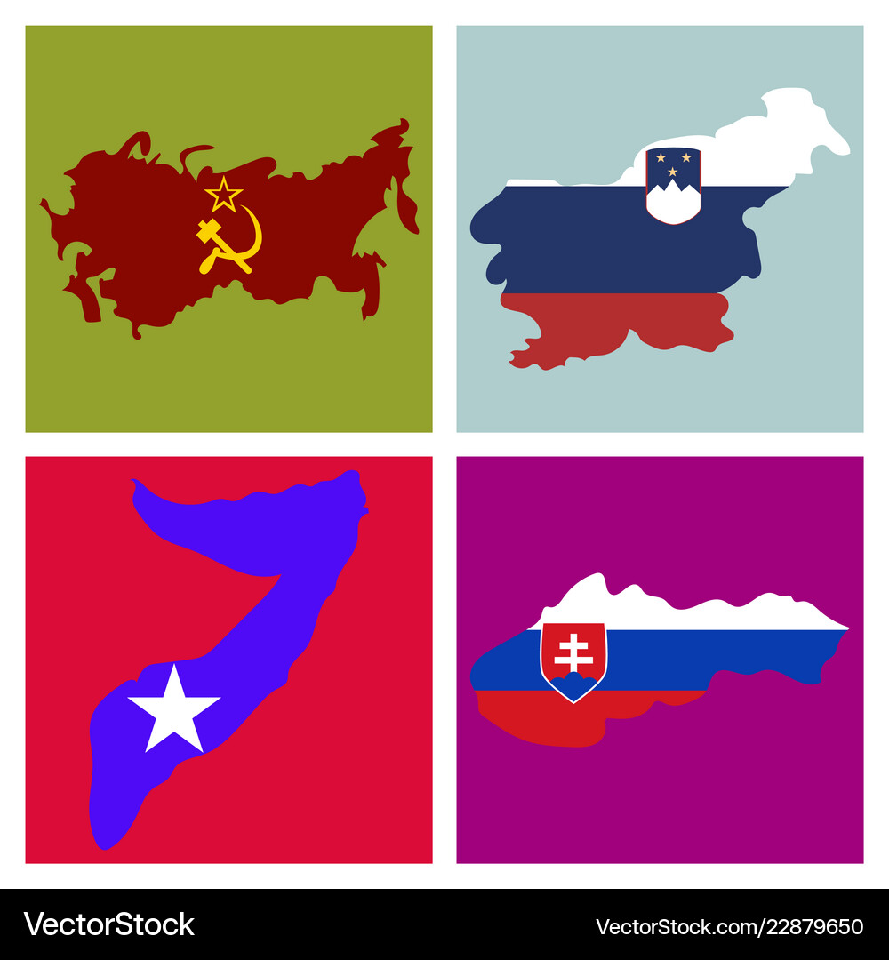 World map-countries in color on white background Vector Image
