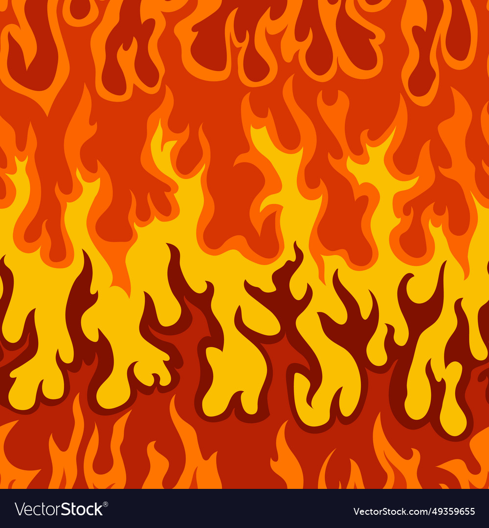 Abstract flame seamless pattern Royalty Free Vector Image