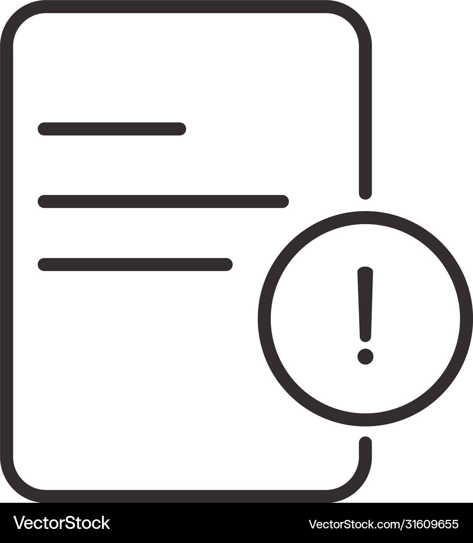 Alert icon data attention danger exclamation mark Vector Image