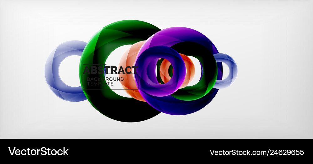 Colorful rings geometric abstract Royalty Free Vector Image