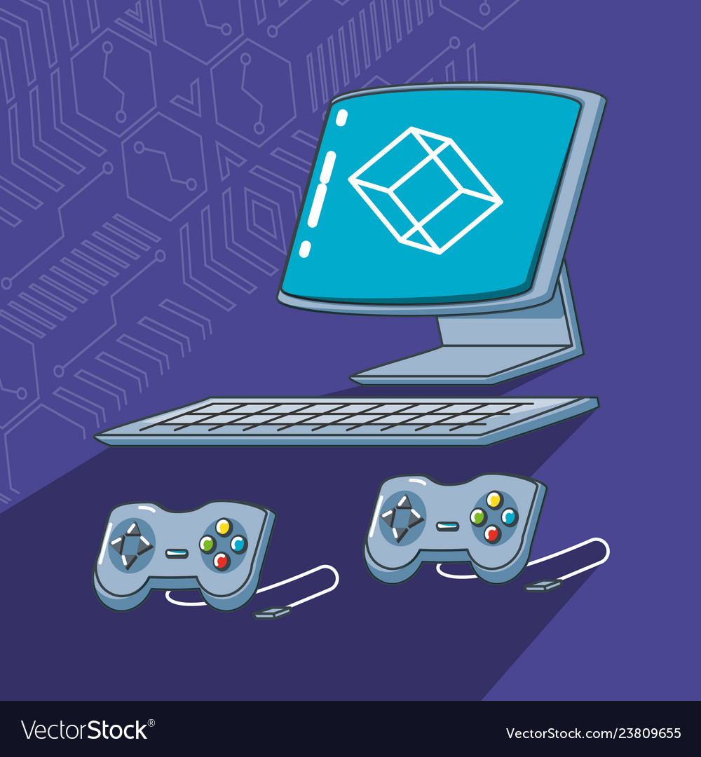 Computer technology set gadgets Royalty Free Vector Image