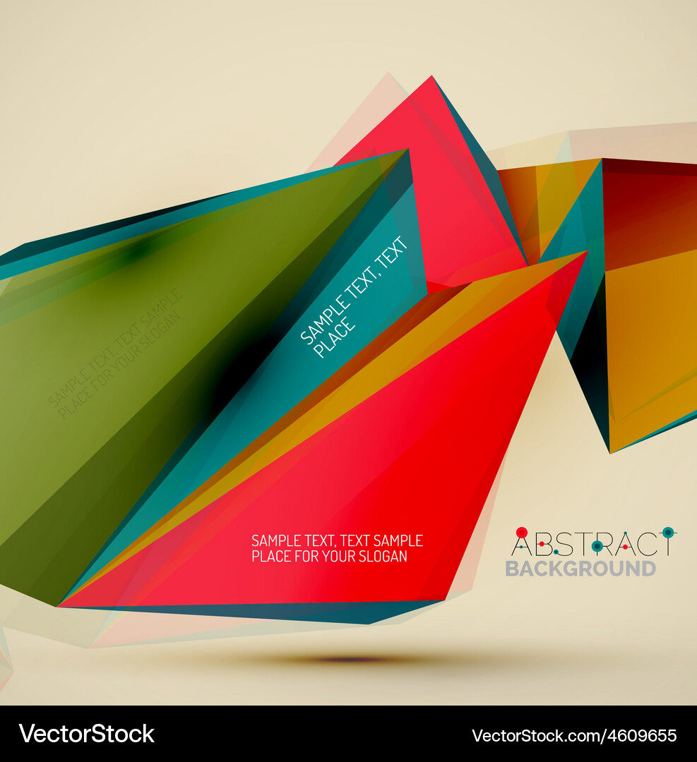 Geometric shapes in air abstract Royalty Free Vector Image