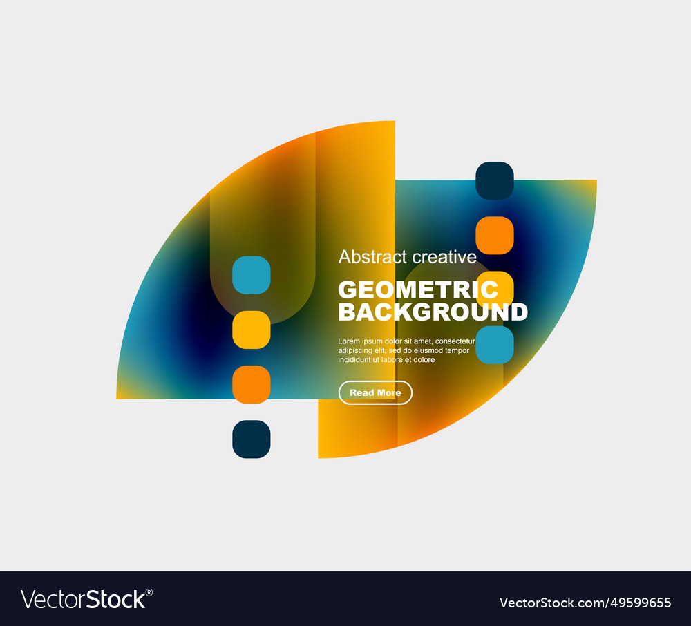 Round triangle and square composition Royalty Free Vector