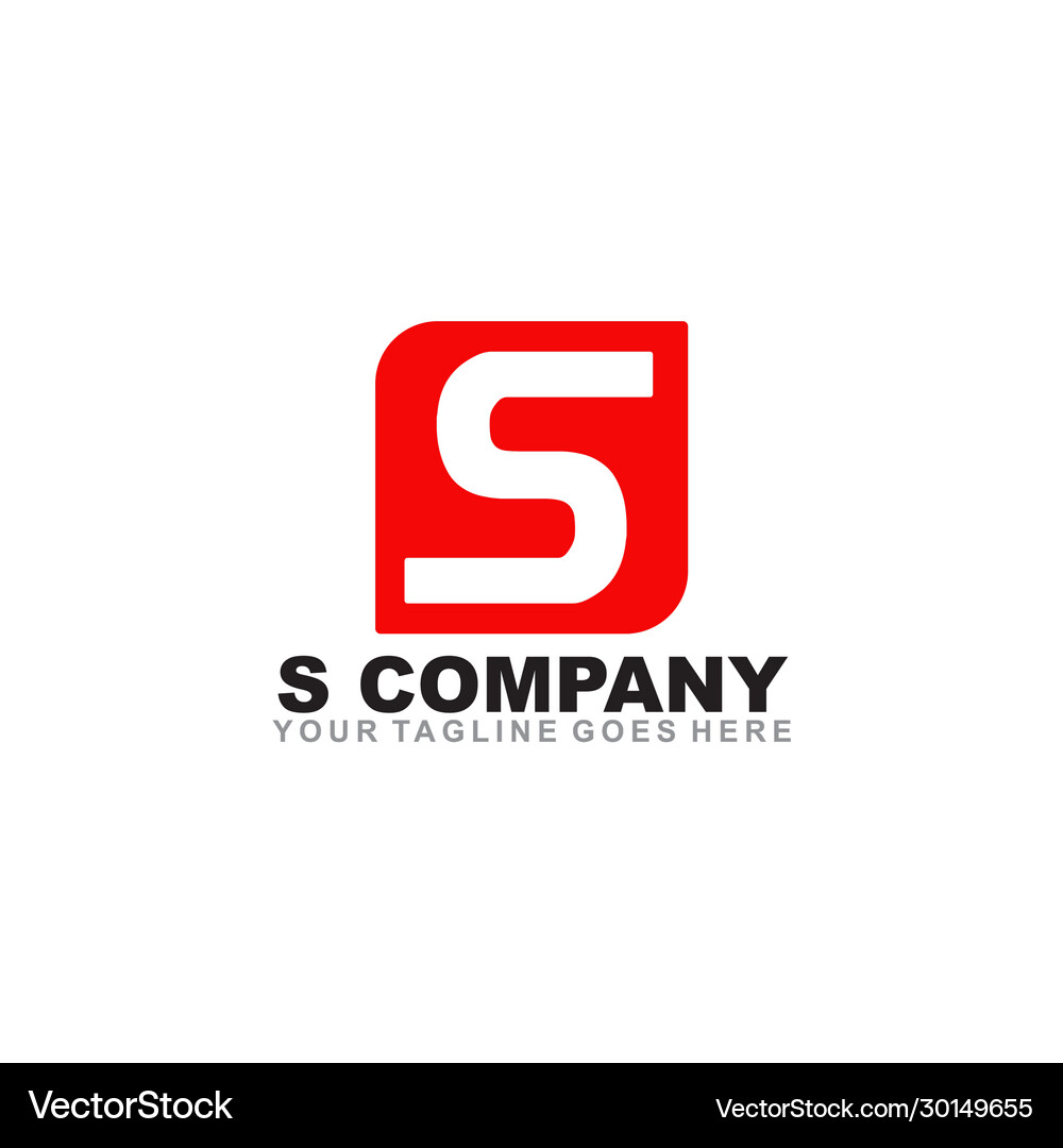S letter intial logo design icon template Vector Image