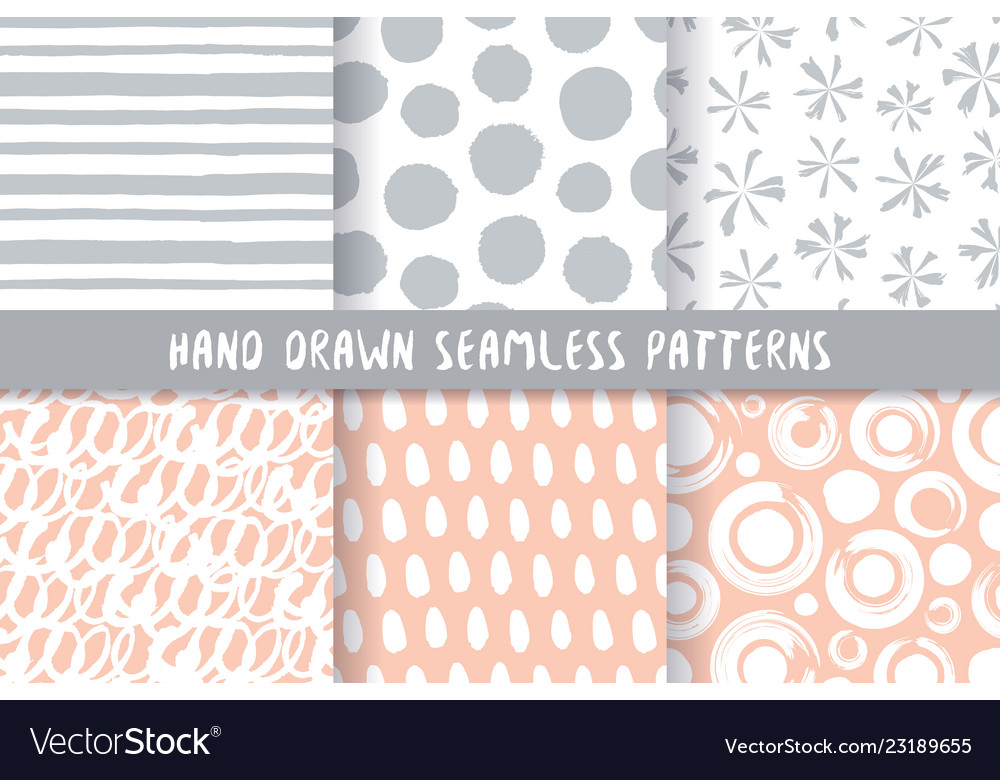 Set six stylish patterns Royalty Free Vector Image