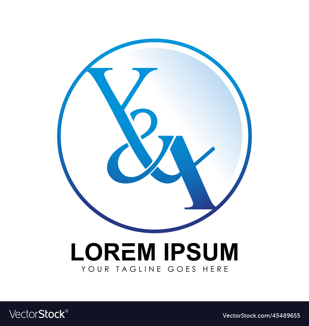 Ya monogram initial logo icon Royalty Free Vector Image