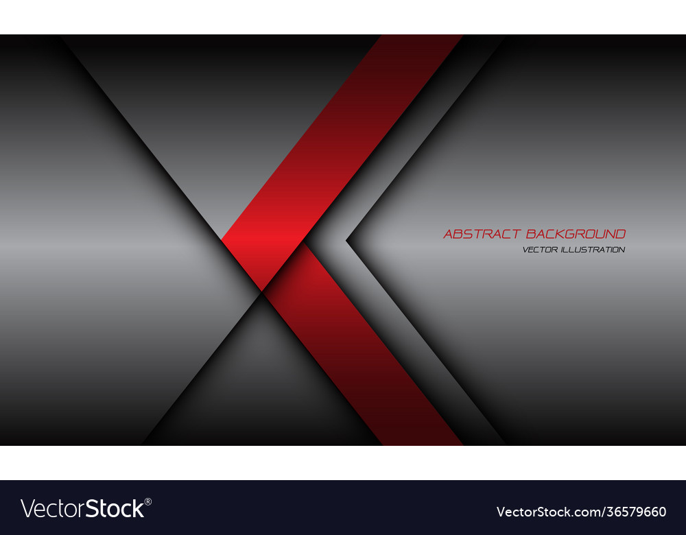 Abstract red arrow direction grey shadow line Vector Image Abstract red arrow direction grey shadow line Vector Image