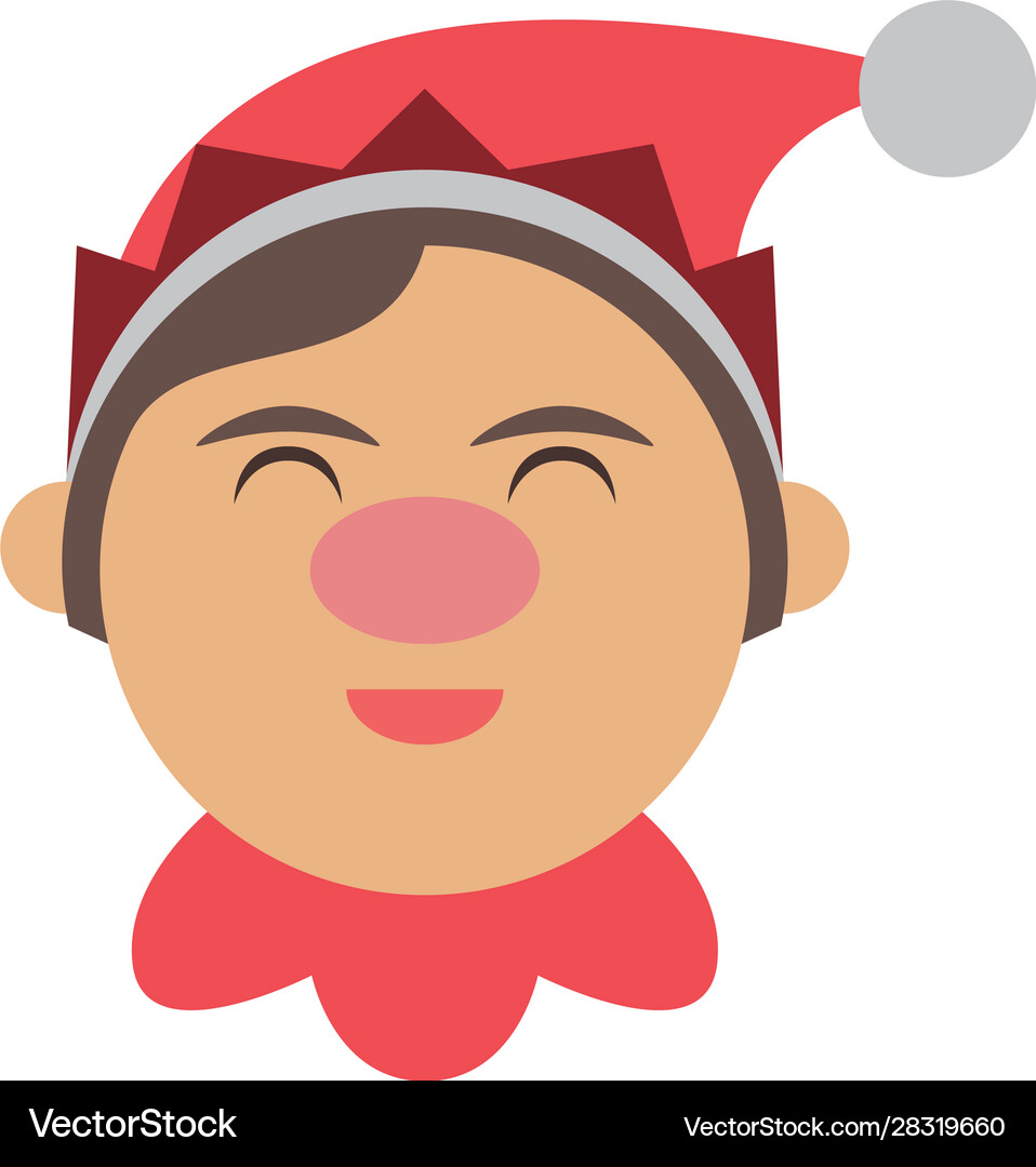 Cute santa helper christmas character Royalty Free Vector