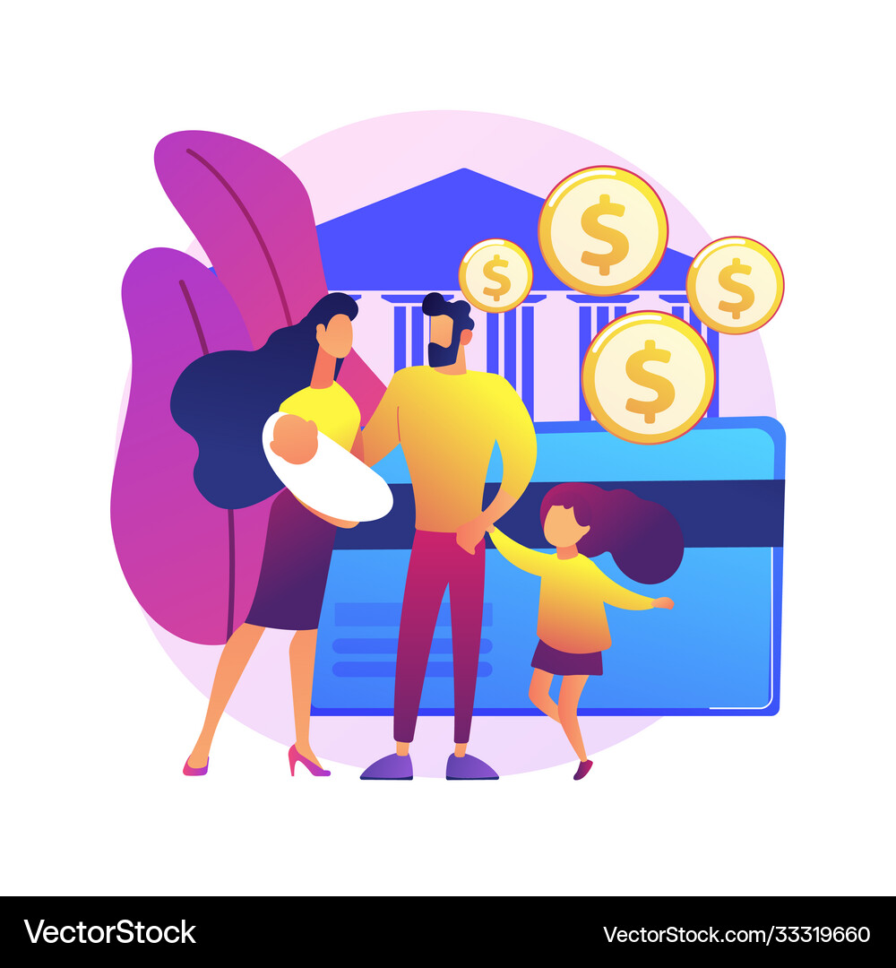 Dependant family member abstract concept Vector Image