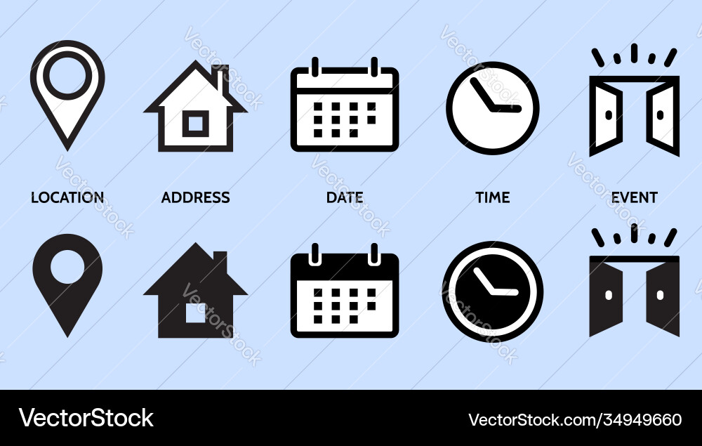 Event location address date time contact Vector Image