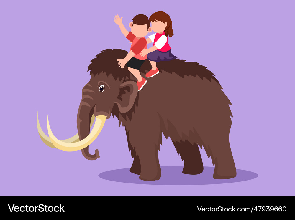 Graphic flat design drawing brave little boy Vector Image