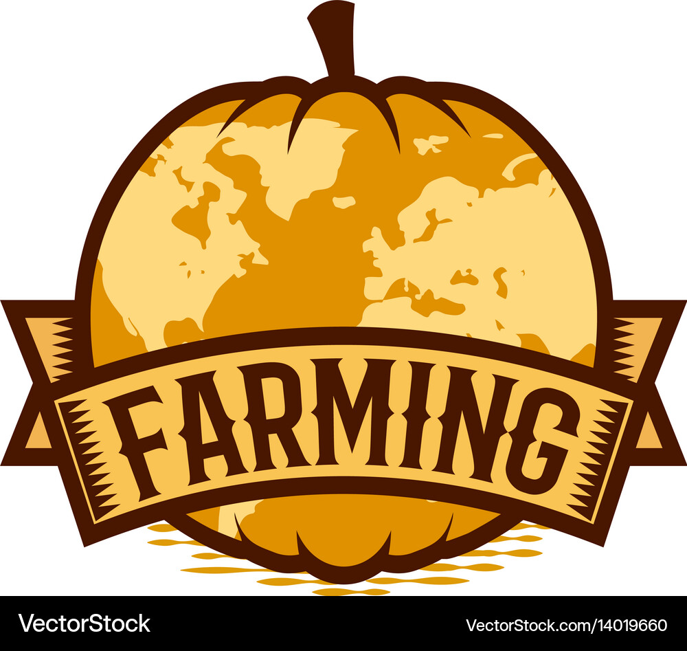 Isolated abstract orange color round shape pumpkin