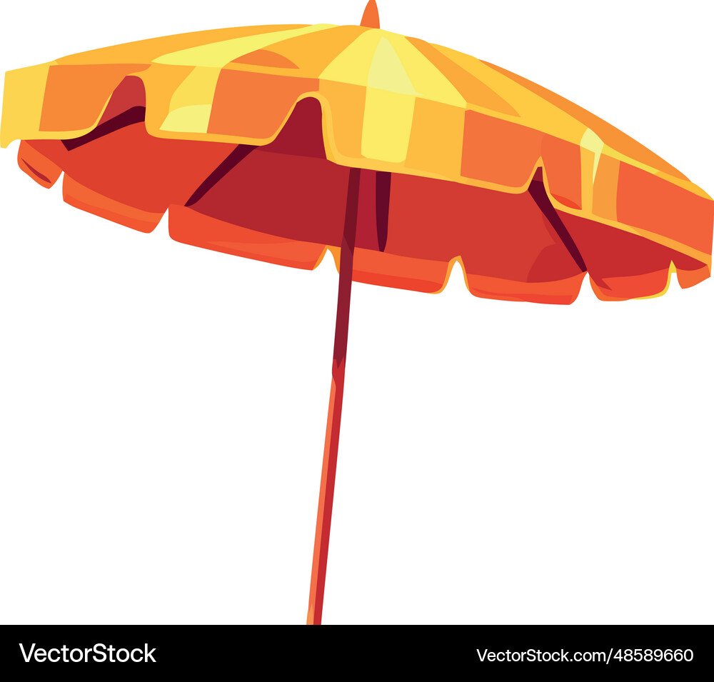 Realistic beach parasol equipment icon Royalty Free Vector