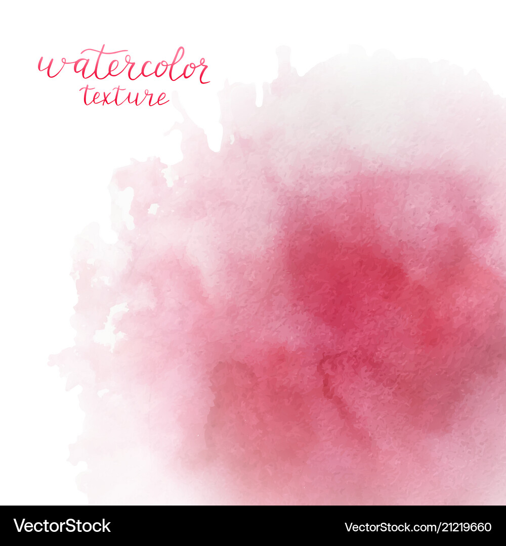 Watercolor pink background with space for text Vector Image