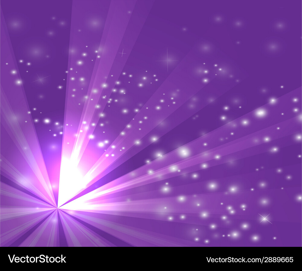 A purple color design with burst and rays Vector Image