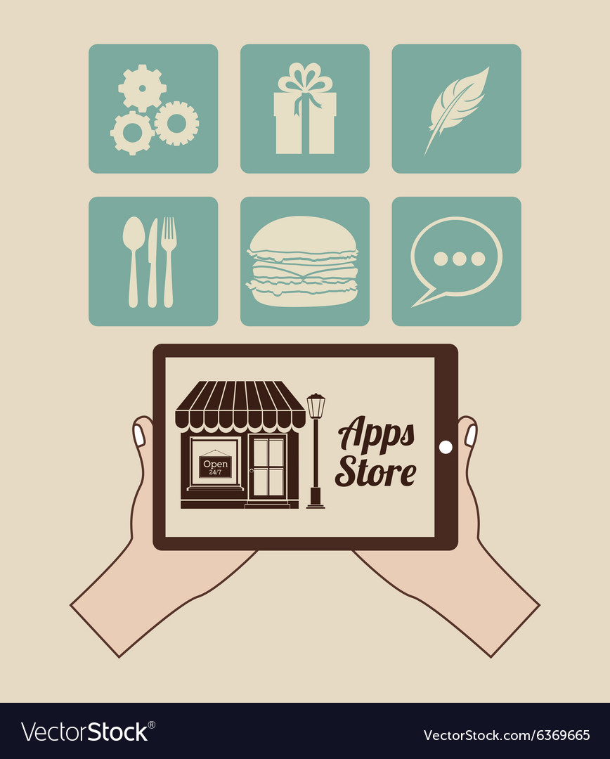 Apps store Royalty Free Vector Image - VectorStock