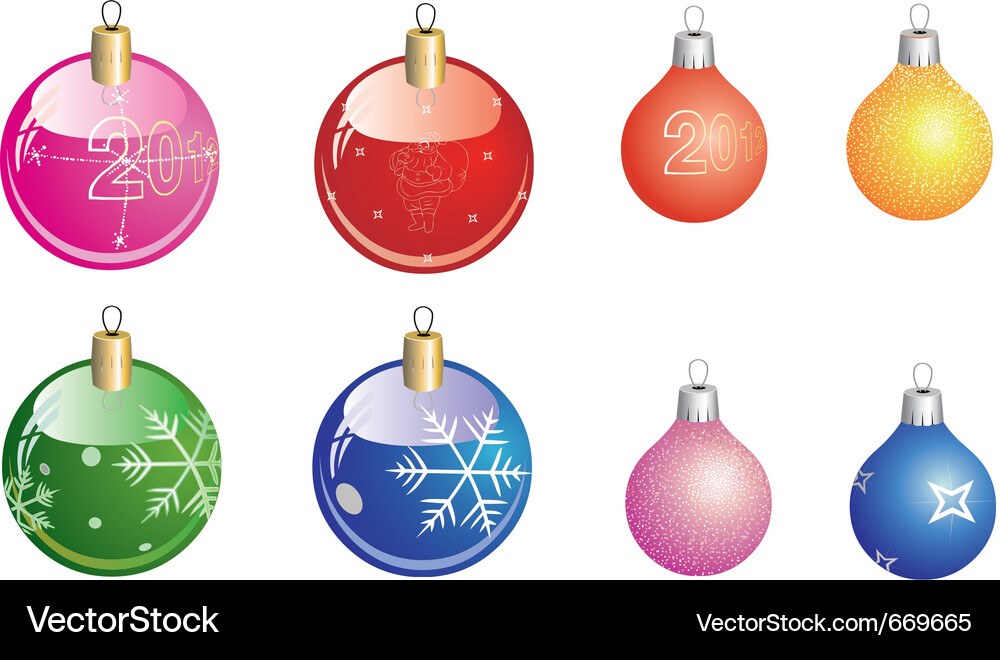 Christmas balls Royalty Free Vector Image - VectorStock