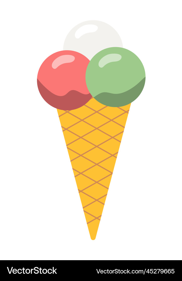 Colored ice cream balls with different tastes Vector Image