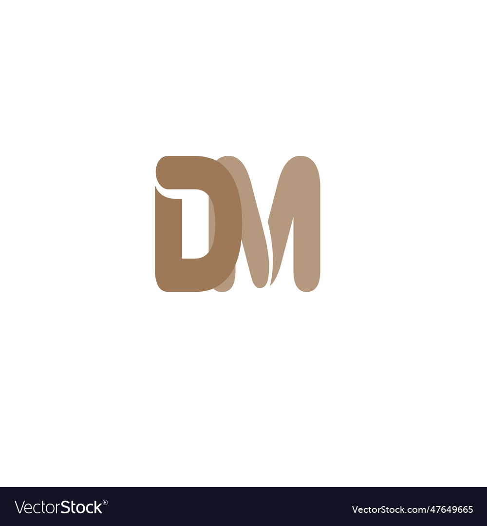 Dm2346- letter dm logo Royalty Free Vector Image