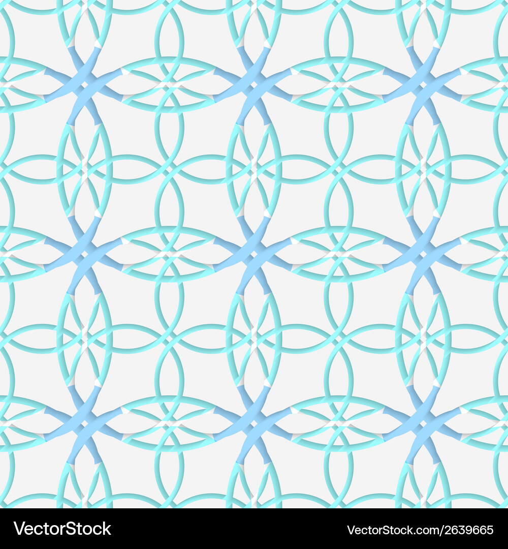 Geometrical pattern with lace ornament and blue Vector Image