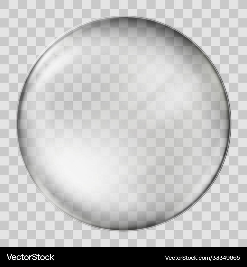 Realistic glass sphere transparent ball Royalty Free Vector