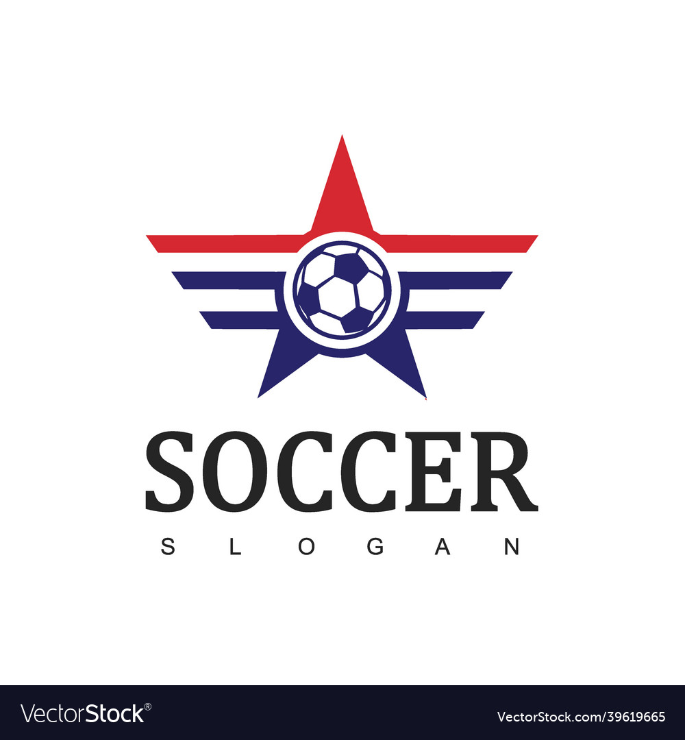 Star Soccer Logo Or Football Club Sign Royalty Free Vector