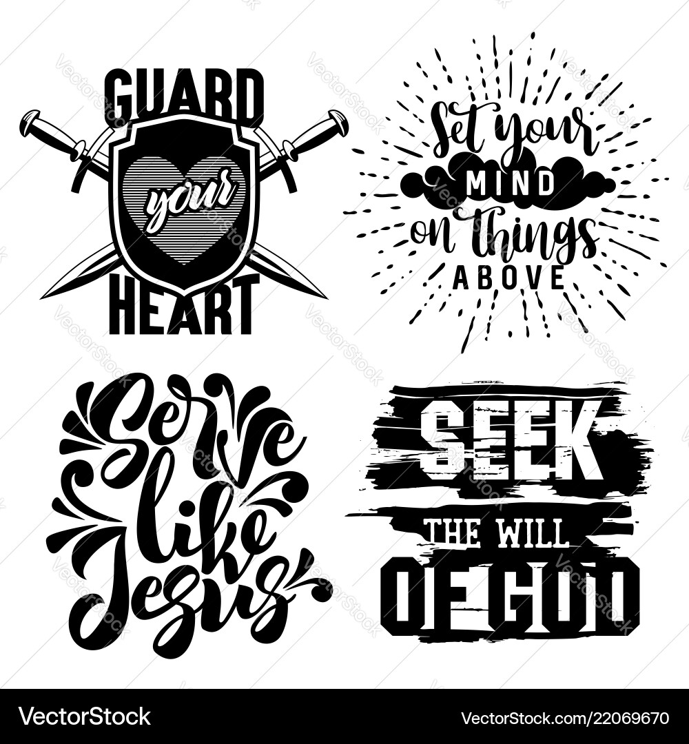 Christian typography and lettering Royalty Free Vector Image