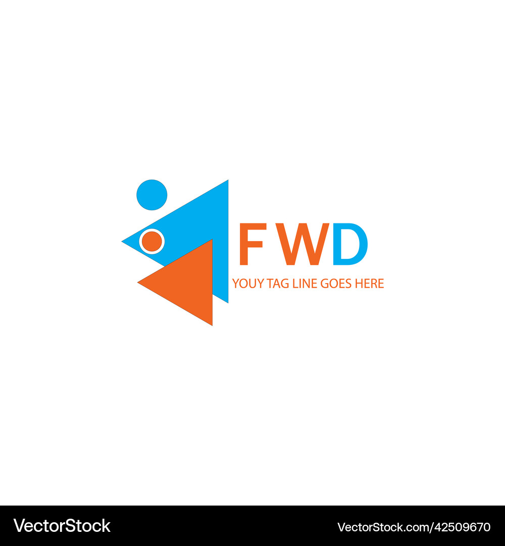 Fwd letter logo creative design with graphic Vector Image